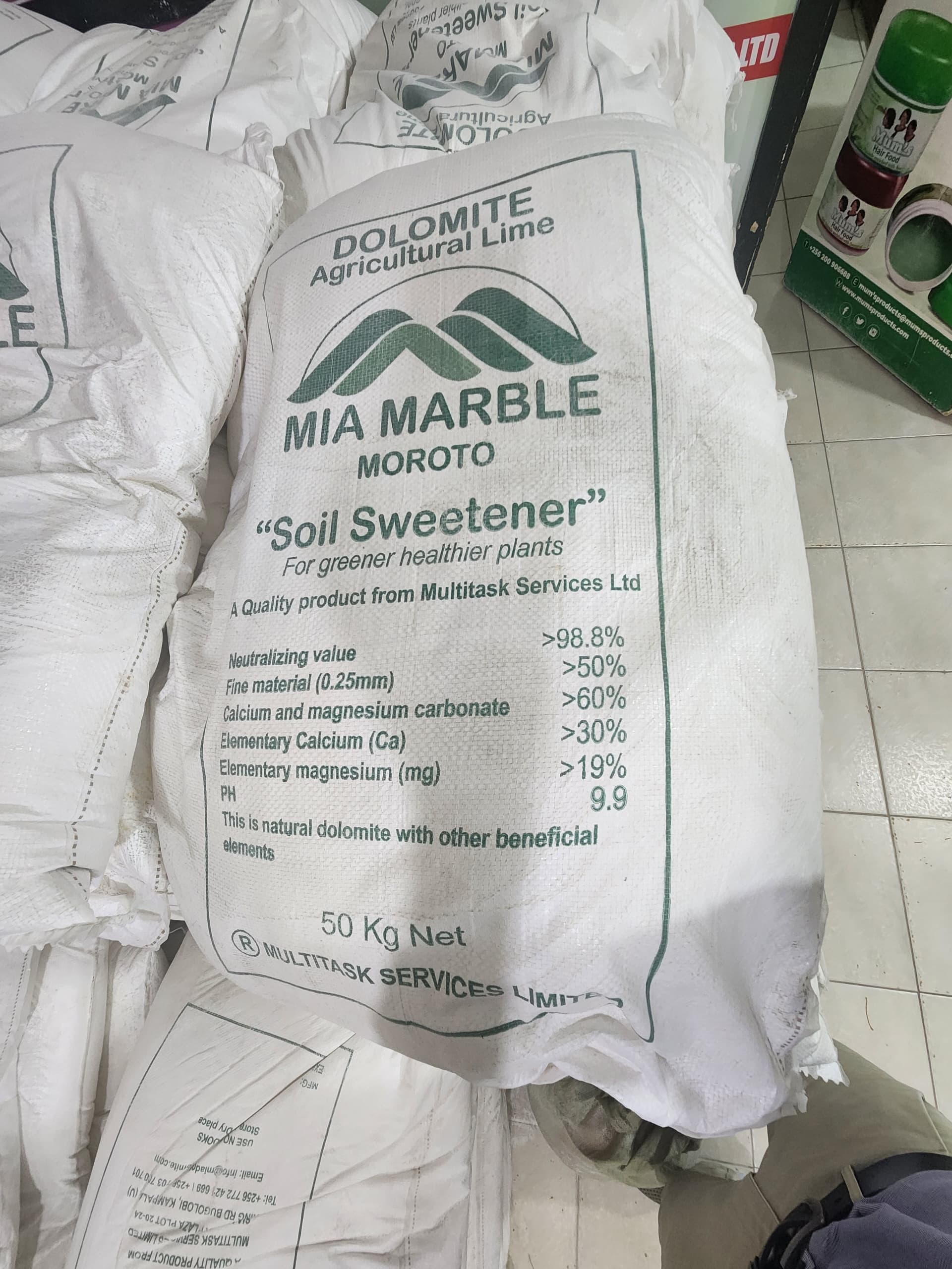 Dolomite Agricultural Lime - Soil Sweetener (50 Kg)